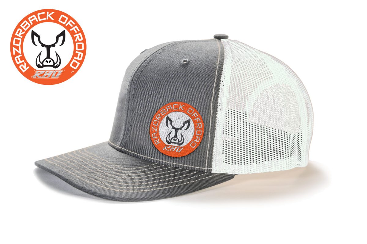 Snap-Back Grey White Circular Logo - RazorBack Offroad™